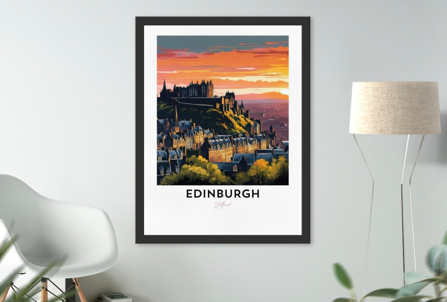 Vintage Edinburgh Travel Print- Printable Wall Art - Etsy