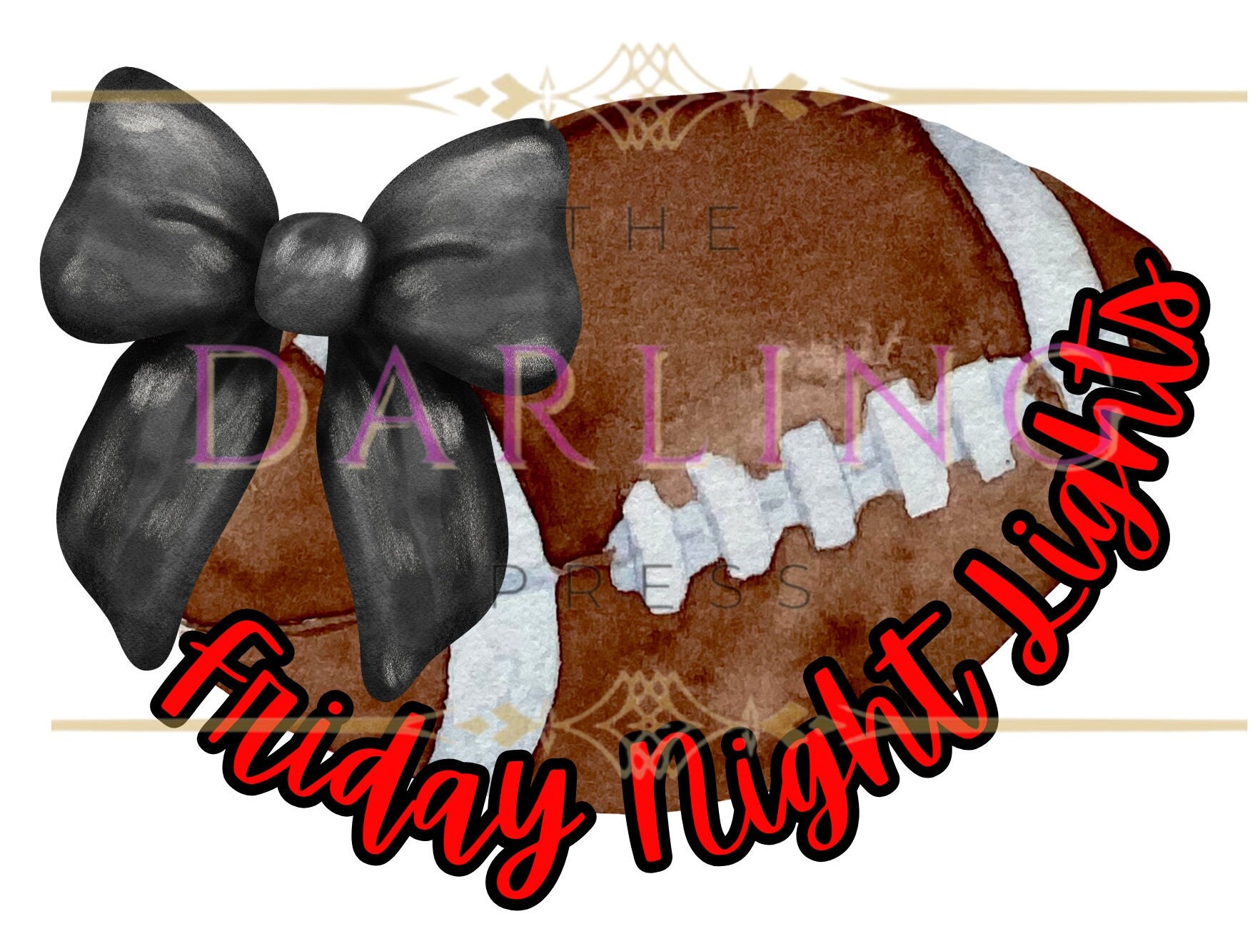 Friday Night Lights Football PNG, Red and Black Sports Team Spirit ...