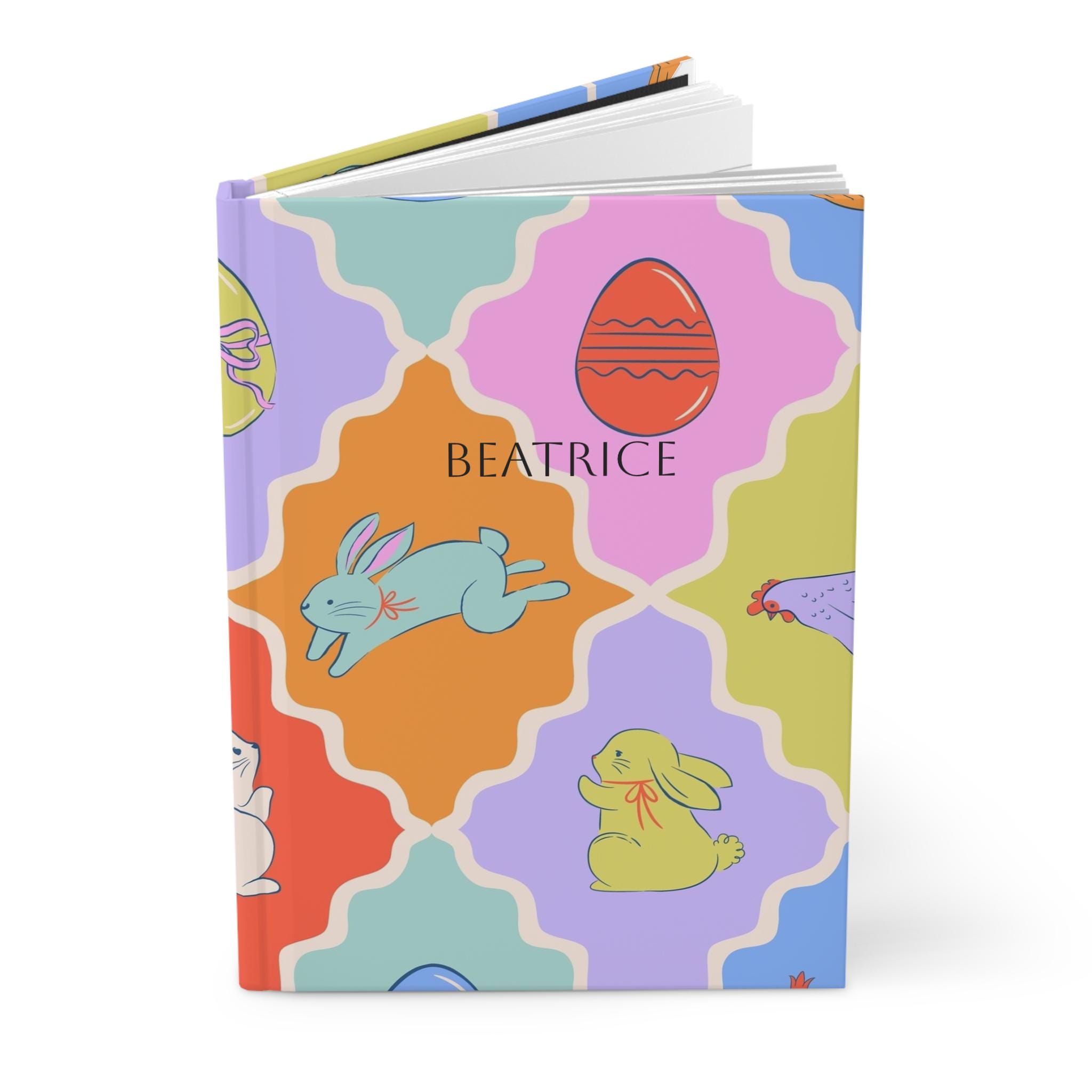 Personalized Easter Hardcover Journal, Spring Themed Notebook for Kids ...
