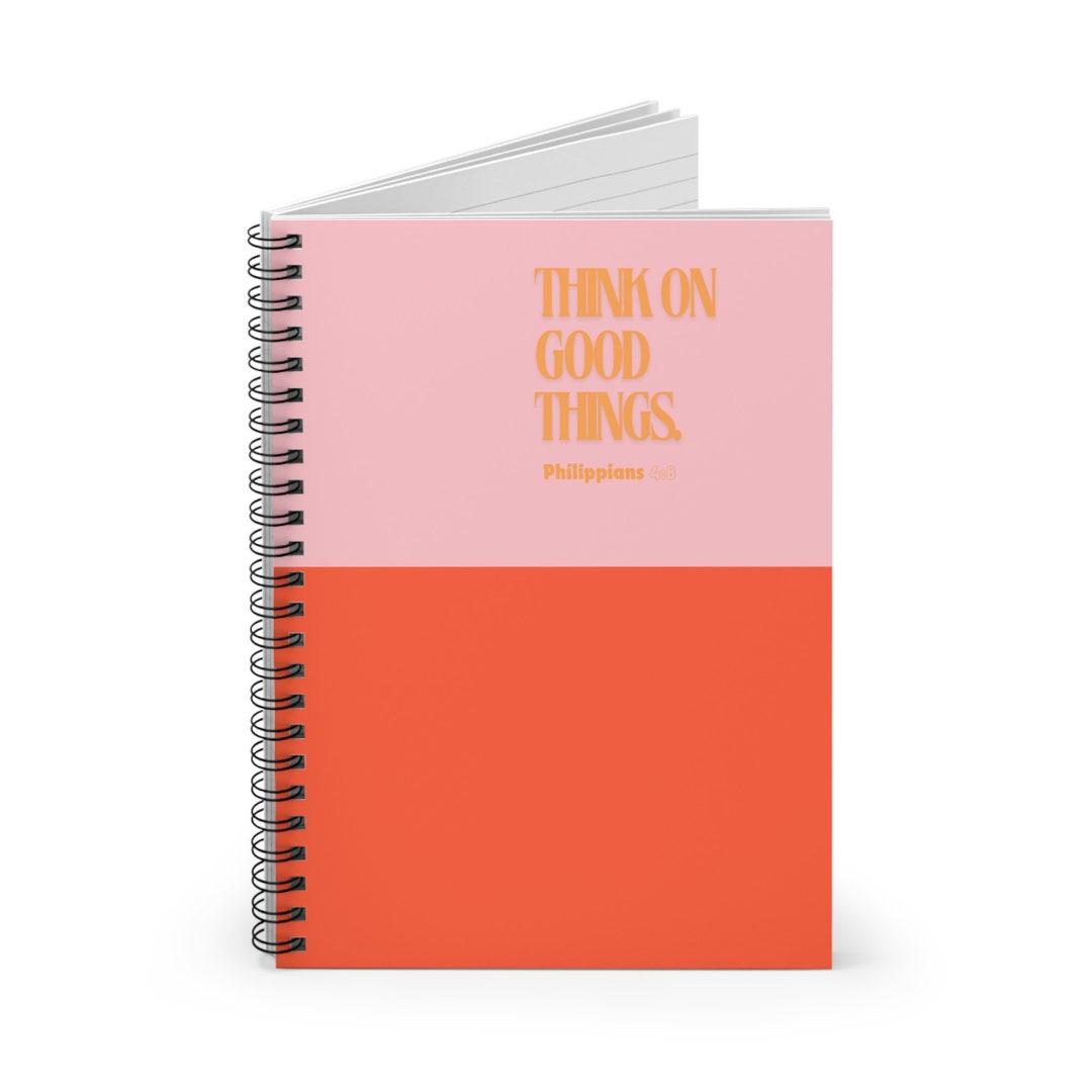 Bible Verse Positive Quotes Spiral Notebook, Gifts for Her, School ...
