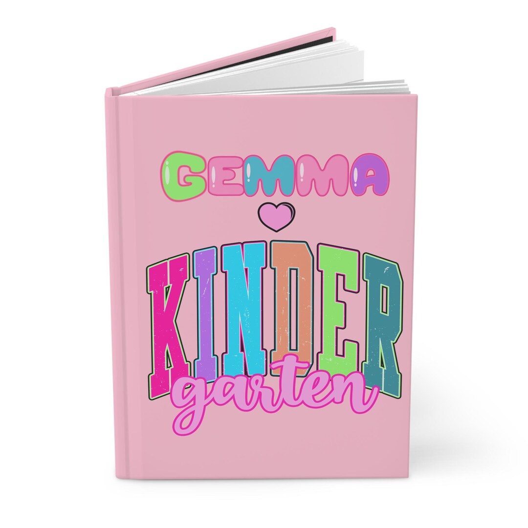 Personalized Kindergarten Notebook for Girls, Back to School Notebook ...