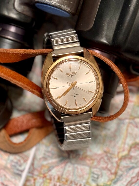 Vintage Seiko 1969 Men’s Automatic Watch Cross Hair D… - Gem