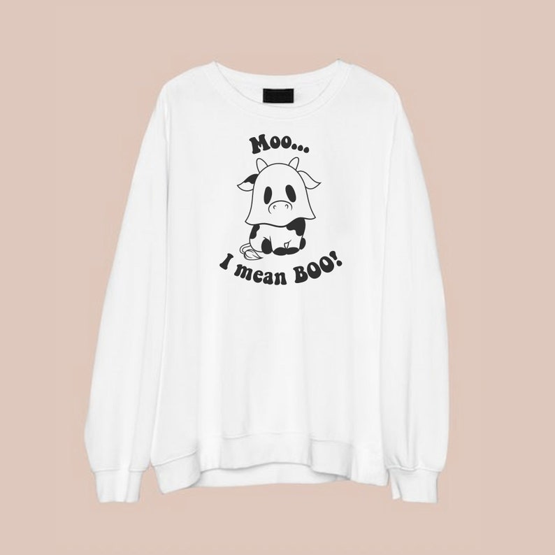 Moo I Mean Boo Png Cute Halloween Svg Cute Ghost SVG Halloween Cow Svg ...