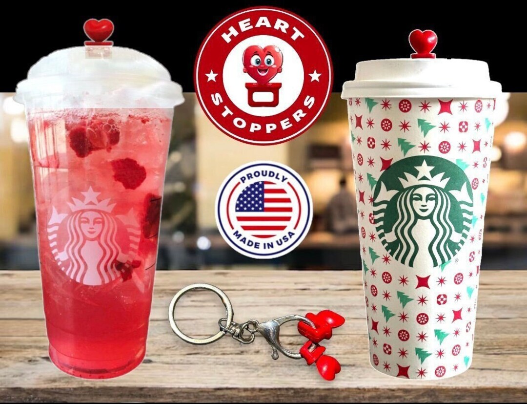 Hot & Cold Heart Shaped Reusable Coffee Stoppers. Set of 2, Includes ...