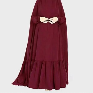 Elegant Nida One-piece Jilbab: Dubai Turkish Modest Prayer Dress With ...