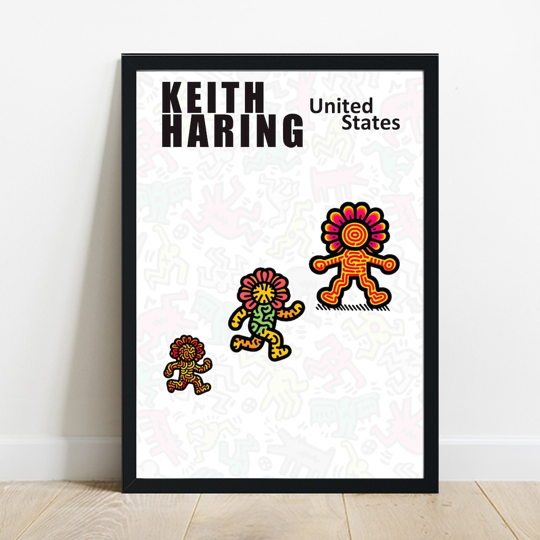 Modern Keith Haring Art Vibrant Growth Time Poster - Etsy