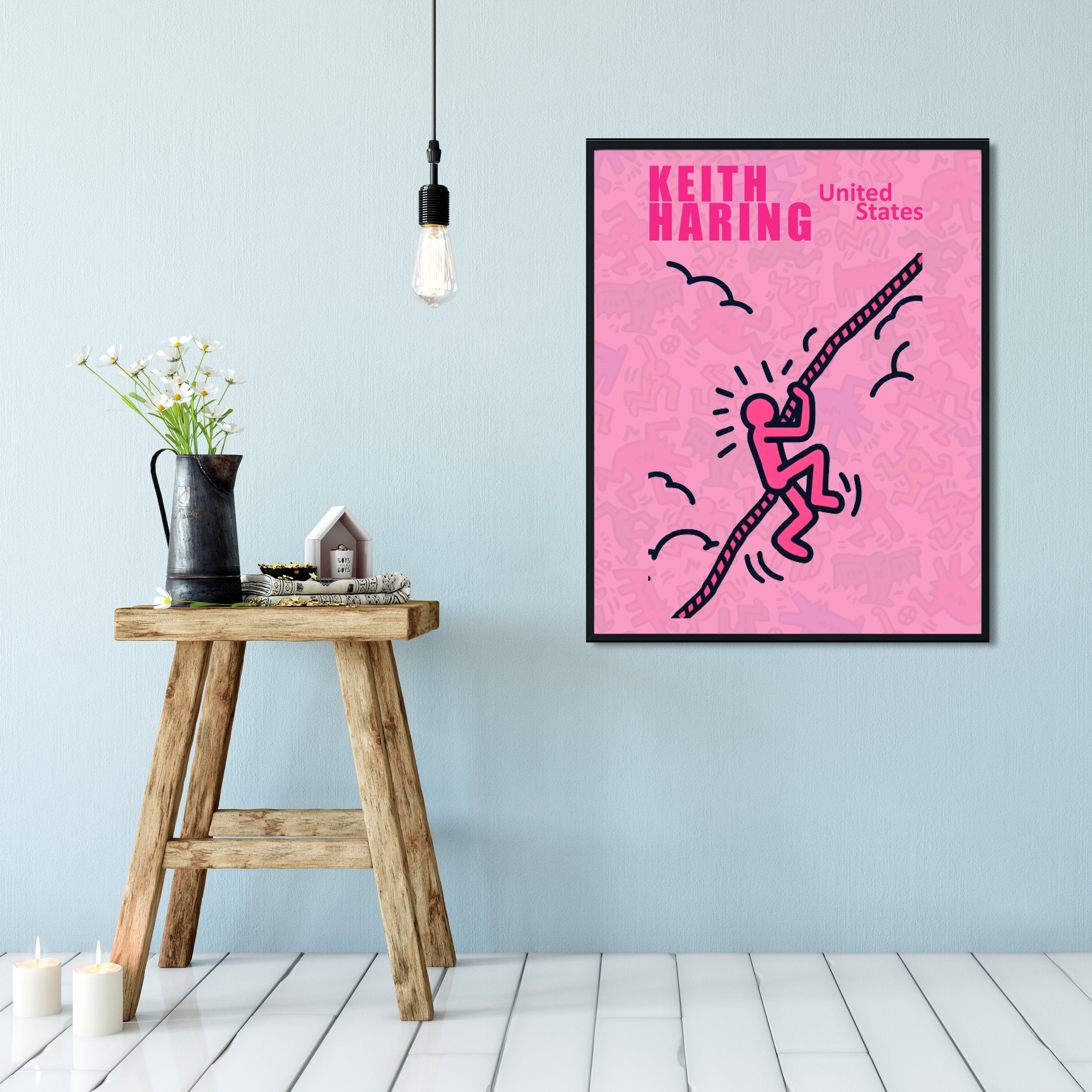 Keith Haring Wall Art Sky Walk Pop Print - Etsy