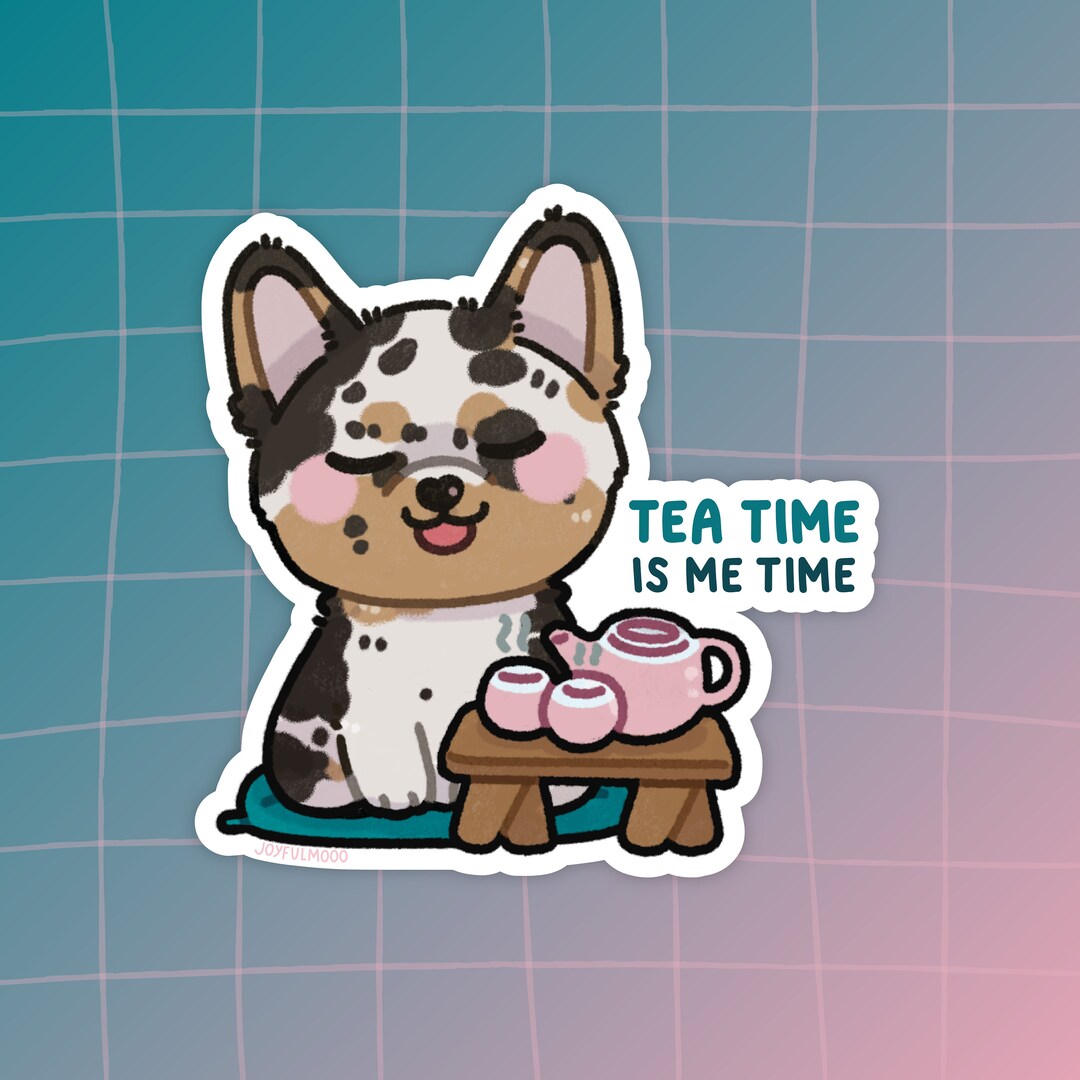 Tea Time is Me Time: Merle Corgi, Merle Tan Corgi, Corgi Tea, Drink Tea ...