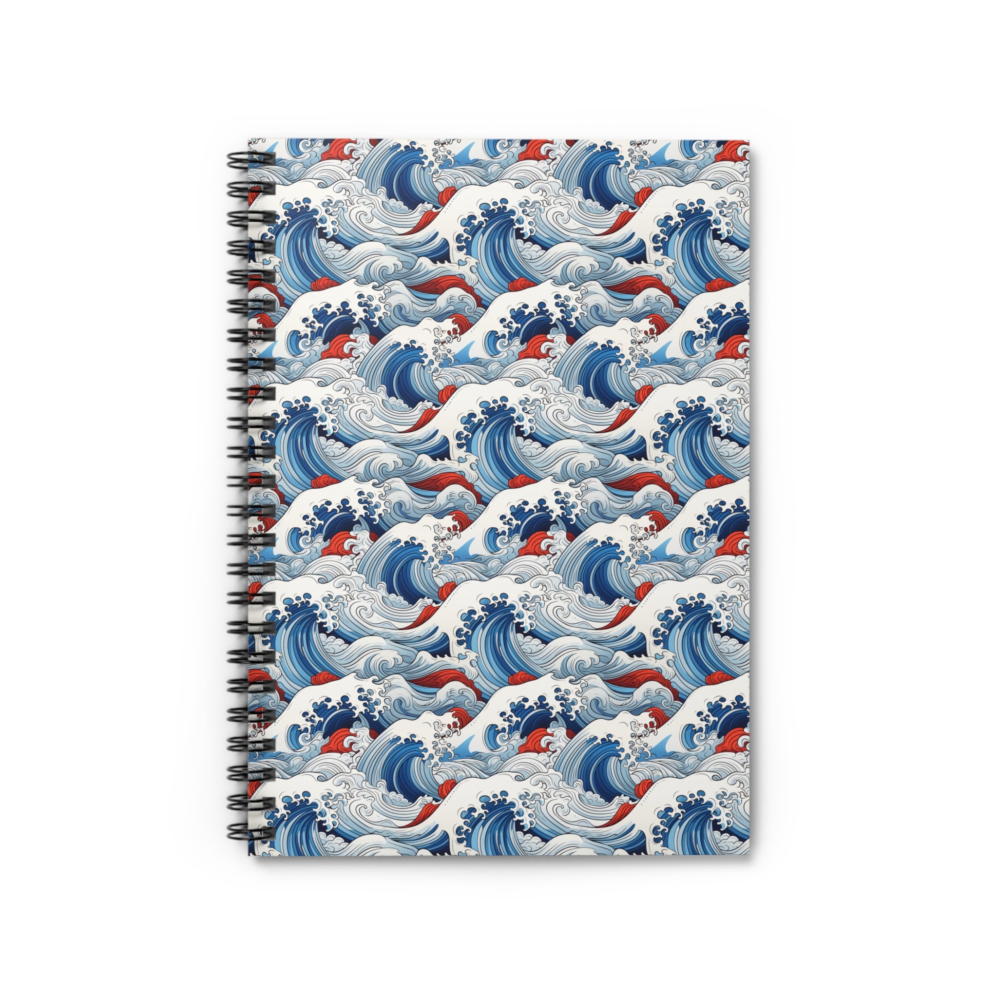 Wave Spiral Notebook, Asian Wave Journal, Tidal Wave Diary, Powerful ...