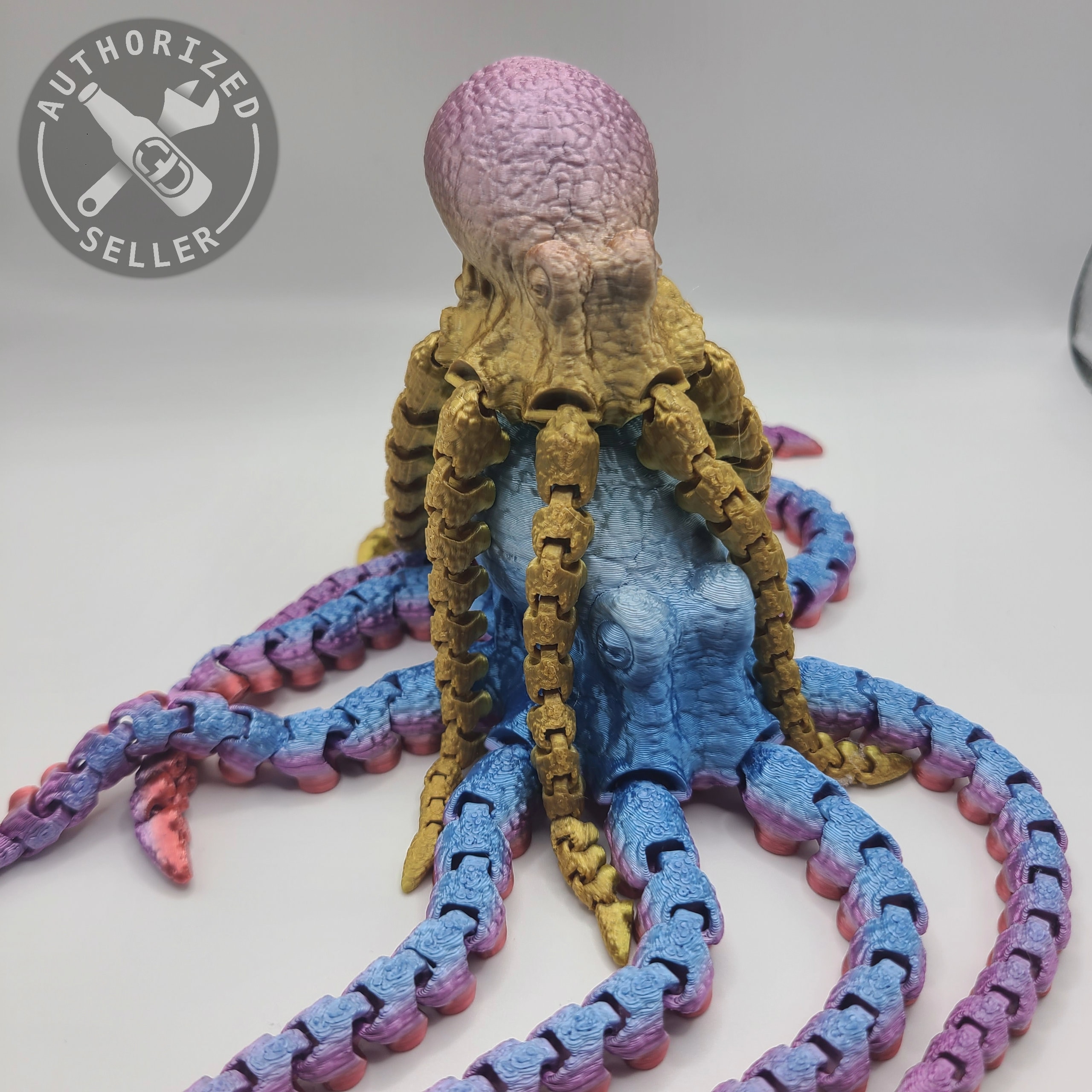 3d Printed Fun Octopus Fidget Desk Toy With Articulating Tentacles - Etsy