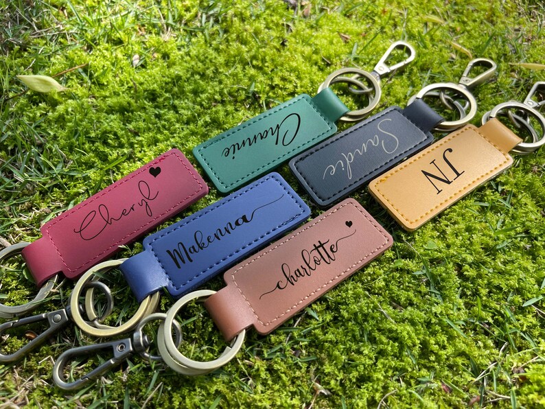 Personalized Leather Keychain,anniversary Gift,customized Keychain ...