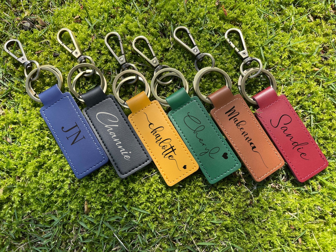 Personalized Leather Keychain,anniversary Gift,customized Keychain ...