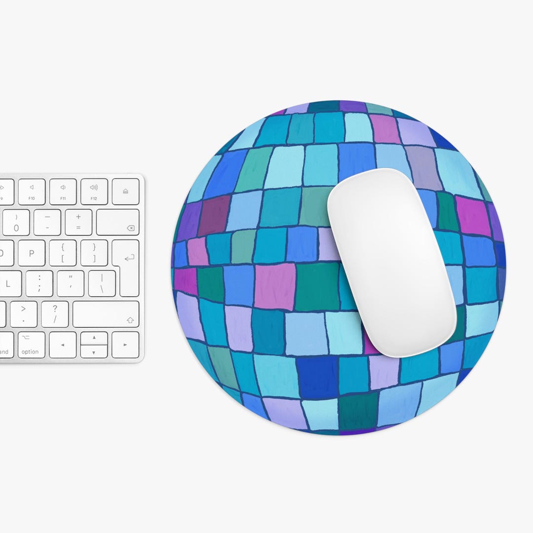Mosaic Mouse Pad, Blue Pink Black Orange Disco Pad, for Desk Office ...