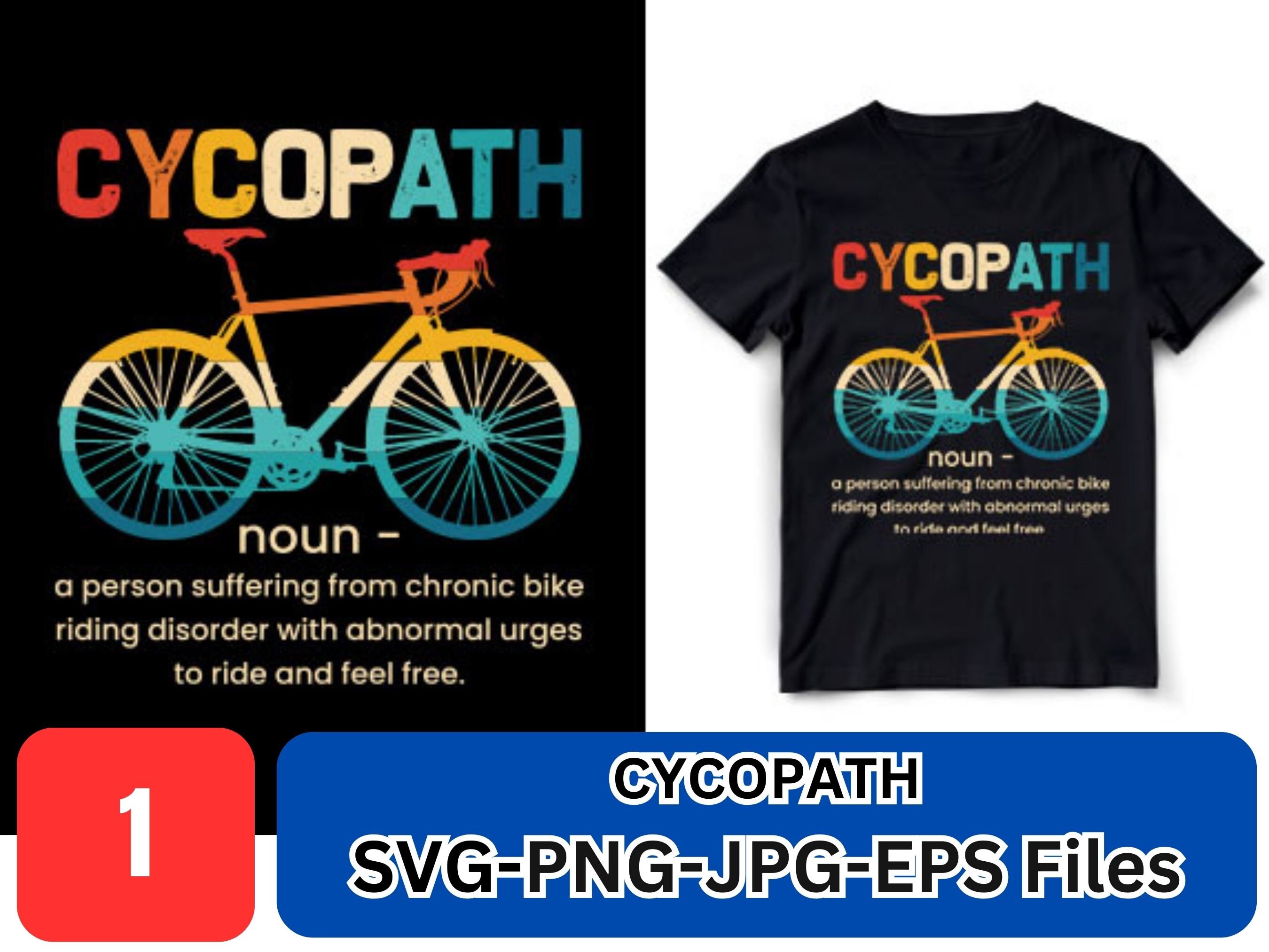 Cycopath for T-shirts and Mugs Clipart | Cycling Lovers |instant ...
