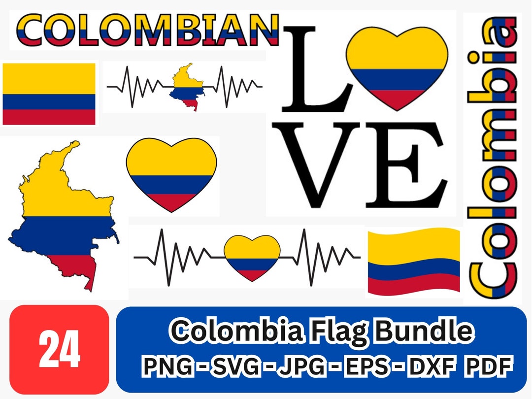 24+ Colombia Flag Bundle SVG |tumbler Sublimation Design | Colombian ...