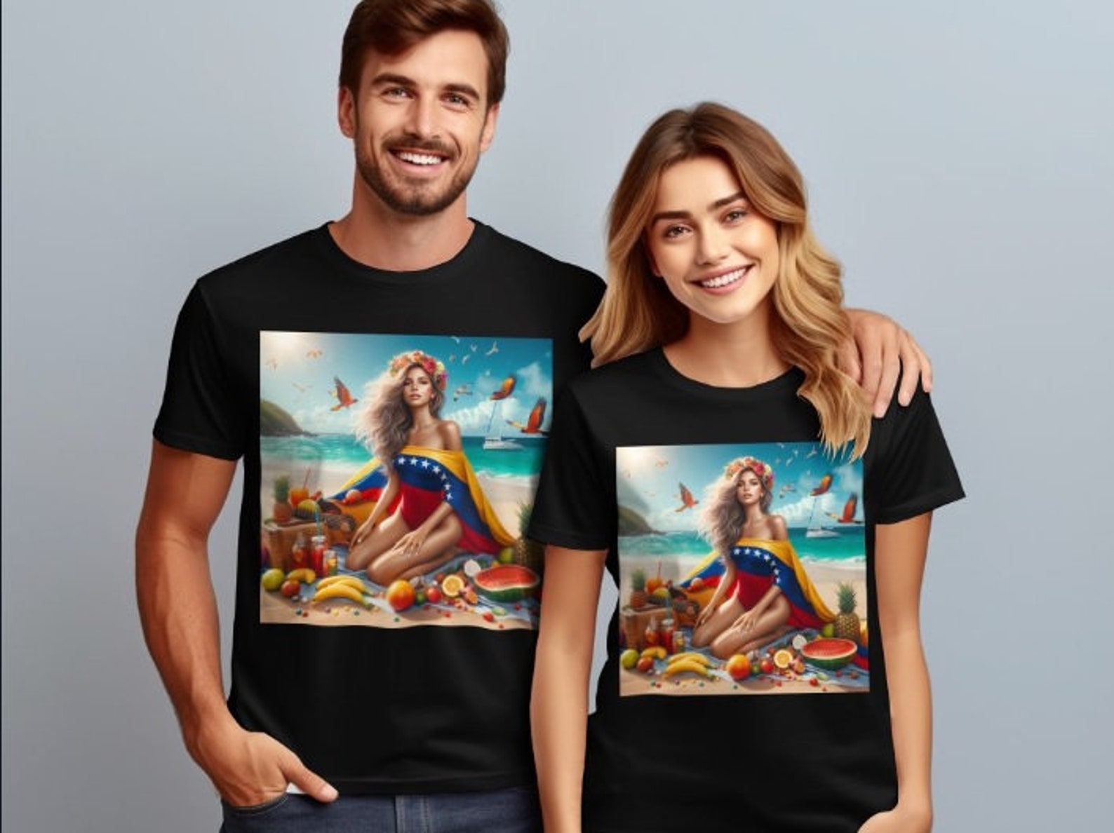 Venezuela Princess and Flag at the Caribean Beach | 20oz Tumbler ...