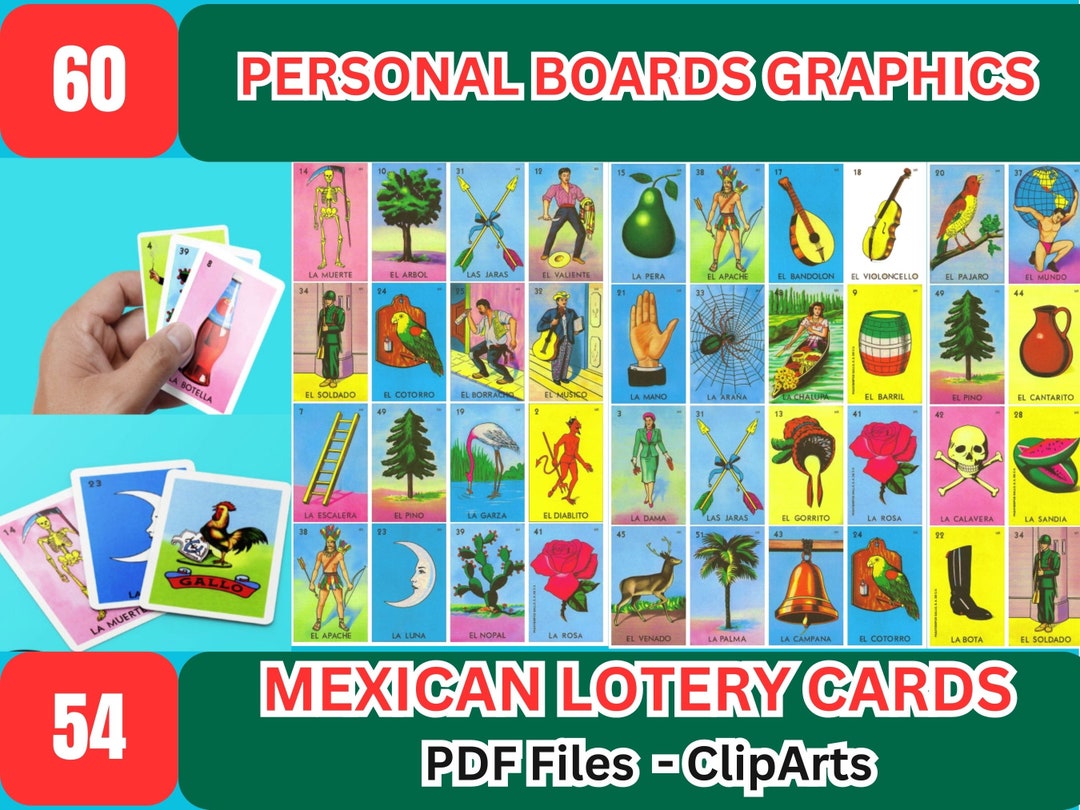 54+ MEXICO LOTERIA Cards Game | Ready to Print Mexican Lottery, I Love ...