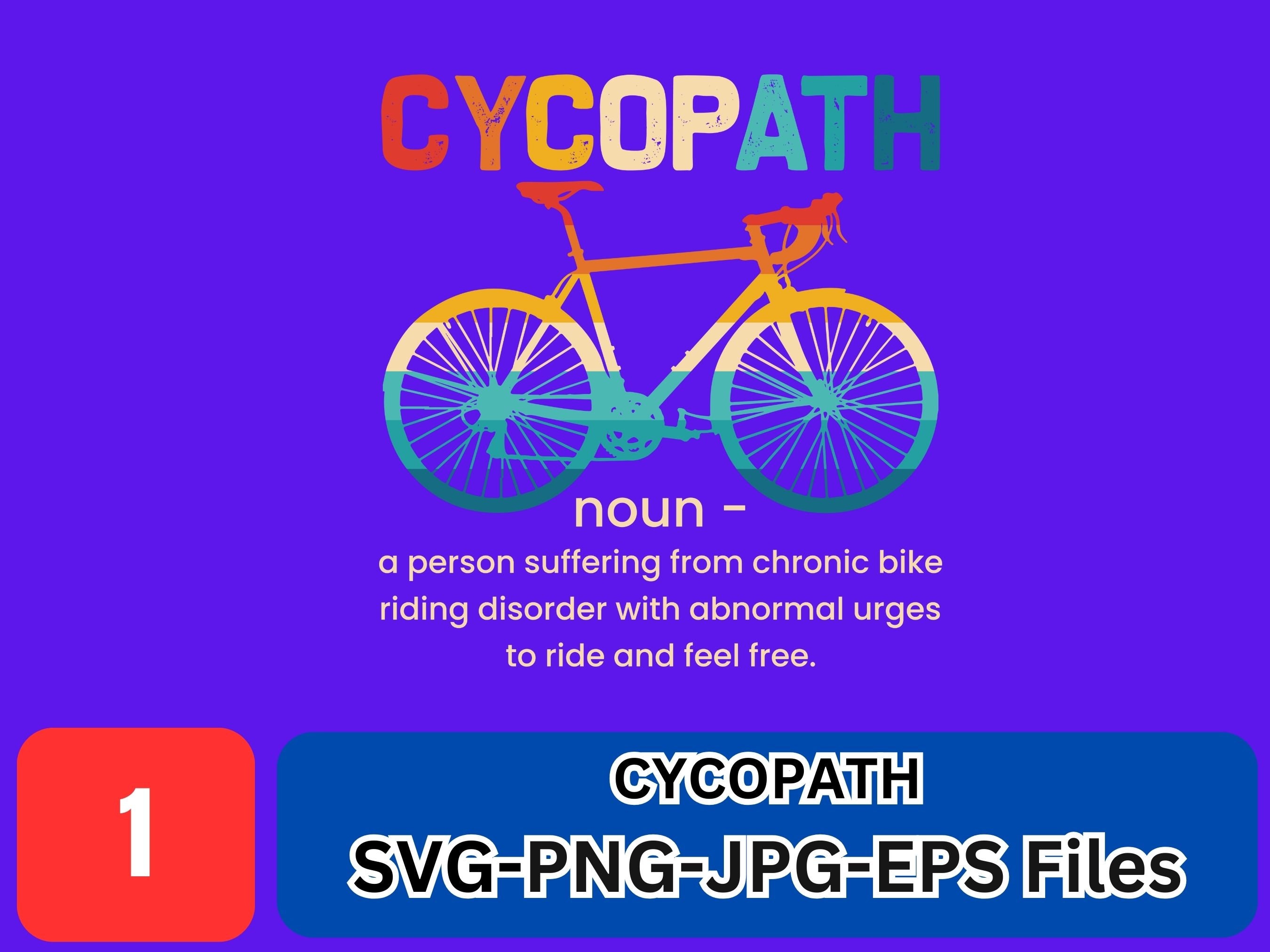 Cycopath for T-shirts and Mugs Clipart | Cycling Lovers |instant ...