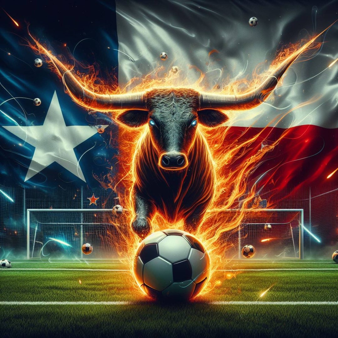 Texas Longhorn Soccer Ball and Flag | Skinny 20oz Tumbler Sublimation ...