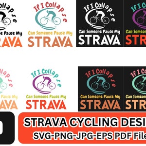 10+ Strava Cycling Designs for T-shirts and Mugs Clipart | Instant ...