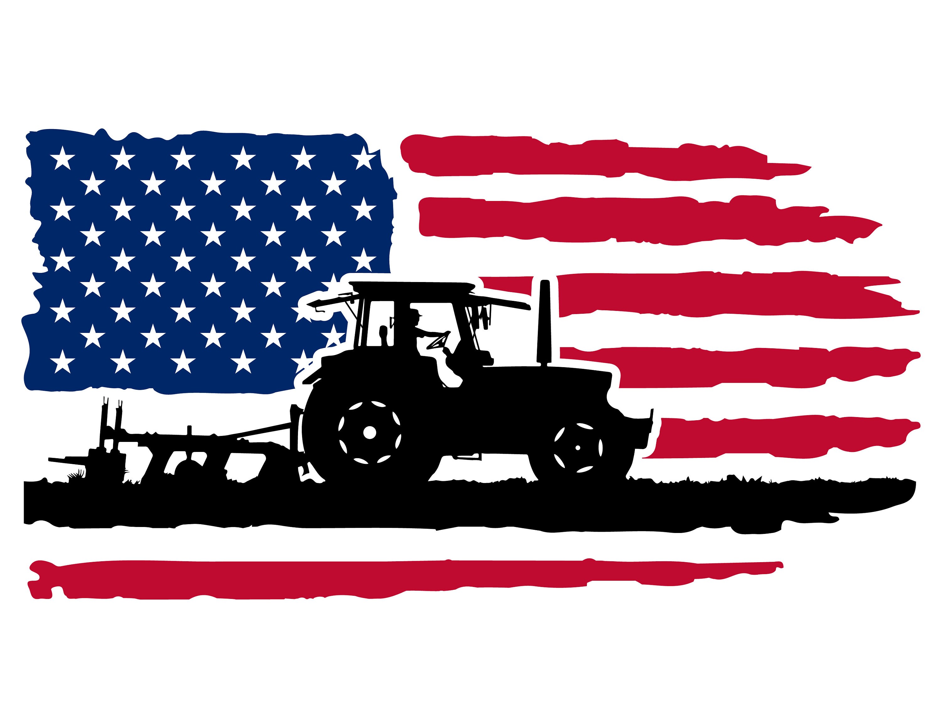 Farm Tractor - American Flag | Sublimation Design | Patriotic | Instant ...