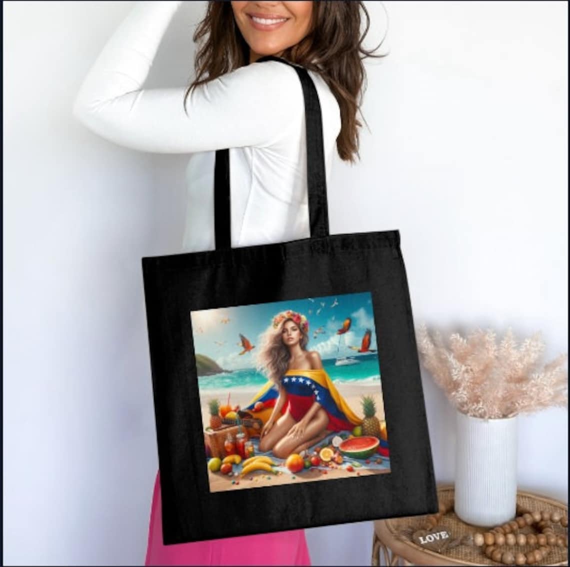 Venezuela Princess and Flag at the Caribean Beach 20oz Tumbler ...