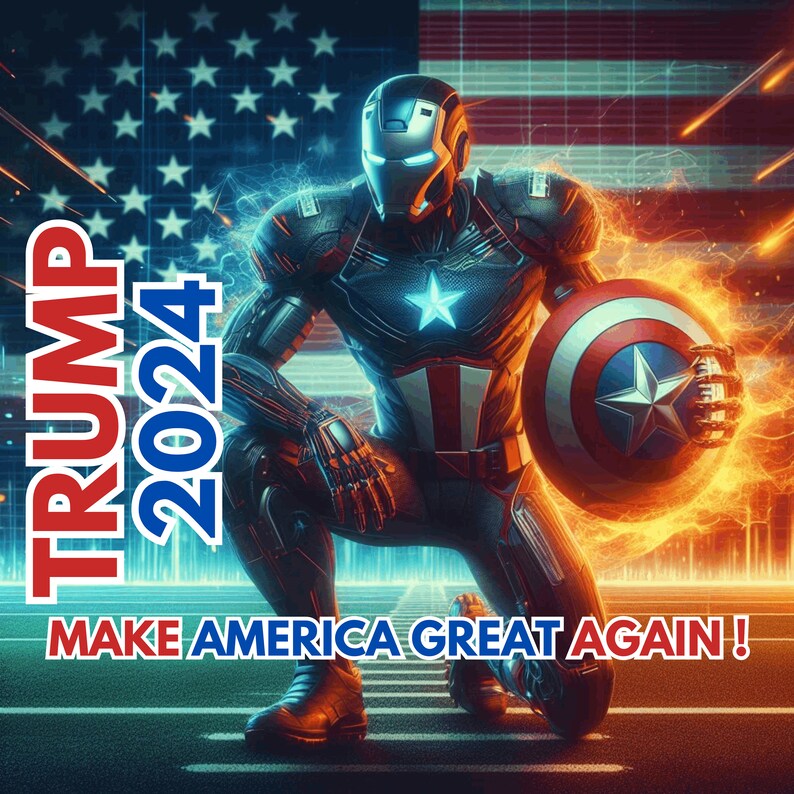 Trump 2024 Captain America Cyborg Png, Trump 2024 Png Jpg, Take America ...