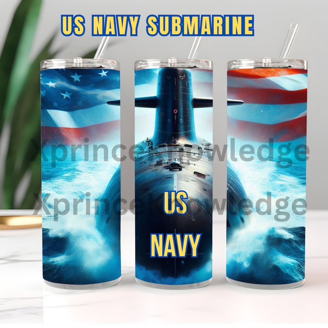 US Navy Submarine - American Flag | Skinny 20oz Tumbler Sublimation ...