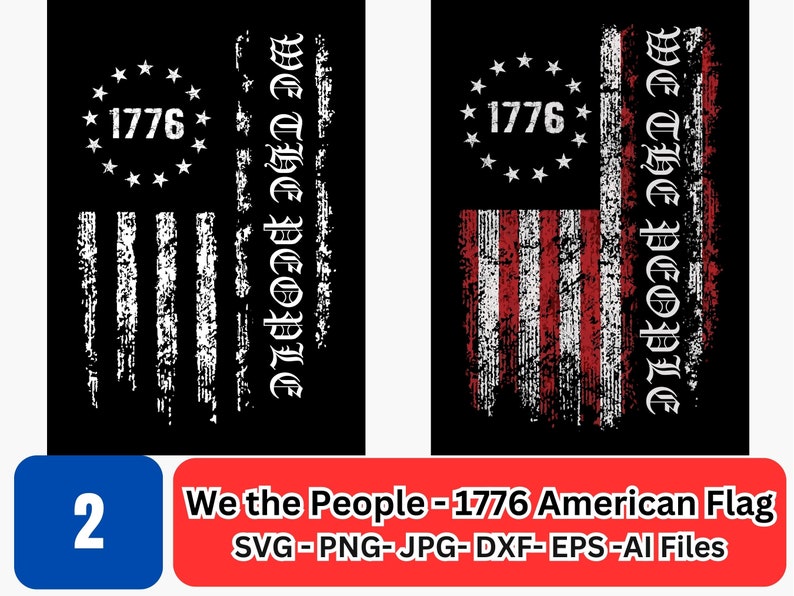 1776 American Flag Clipart | We the People 1776 American Flag Design ...
