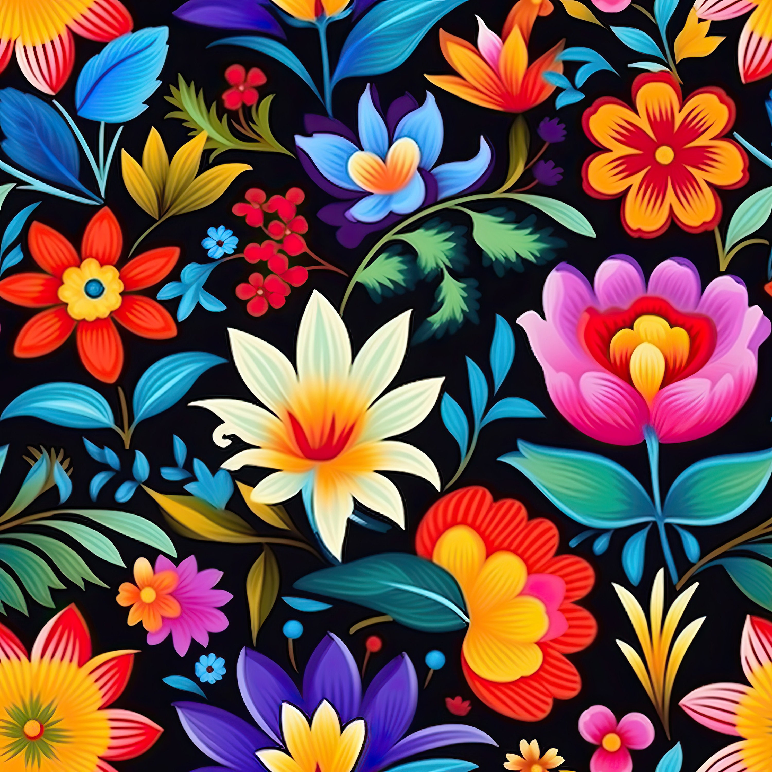 12 Mexican Flowers PNG Files | Digital Png File | Mexicot-shirt Png ...