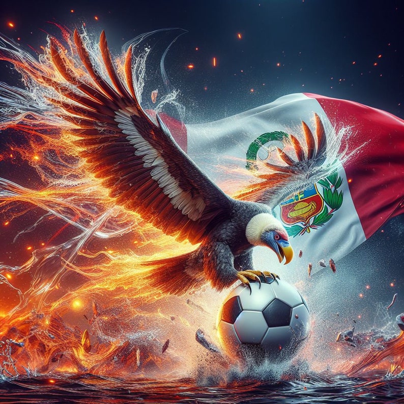 Andean Condor Soccer Ball Peru Flag | 20oz Tumbler Sublimation Design ...