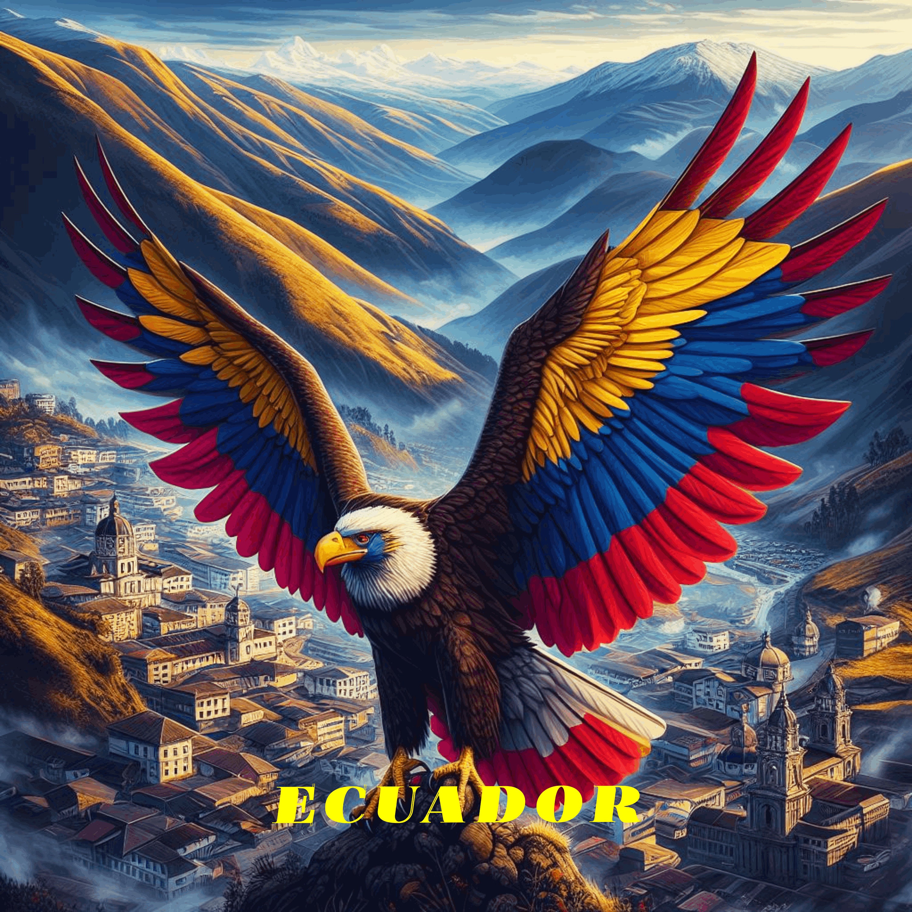 ECUADOR Andean Condor Flag | 20oz Tumbler Sublimation Design | I Love ...