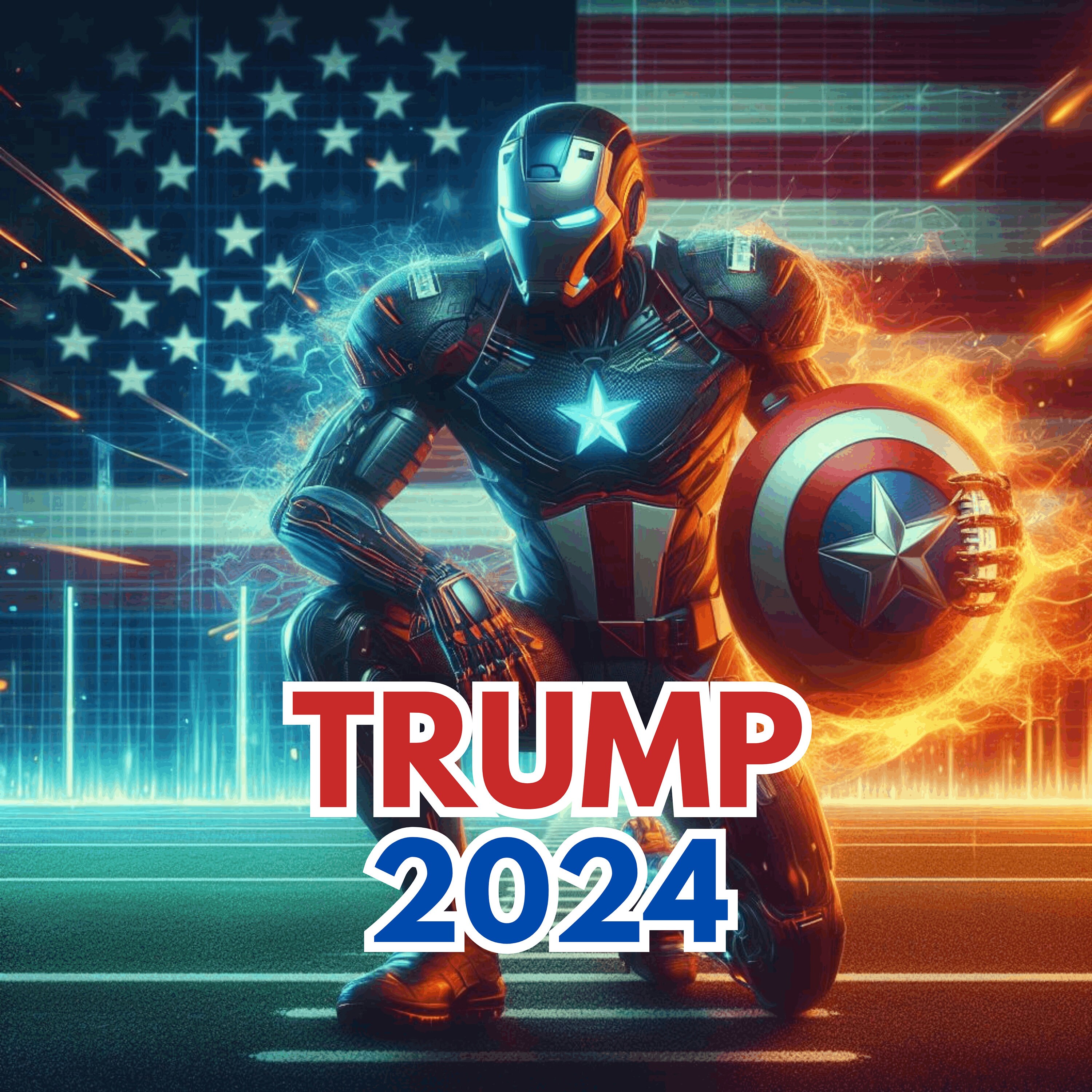 Trump 2024 Captain America Cyborg Png, Trump 2024 Png Jpg, Take America ...