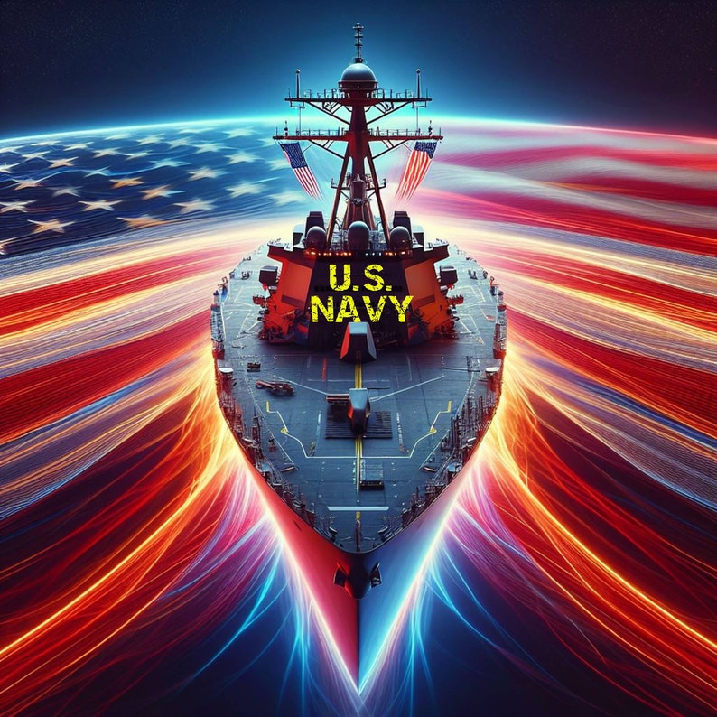 US Navy Destroyer - American Flag | Skinny 20oz Tumbler Sublimation ...