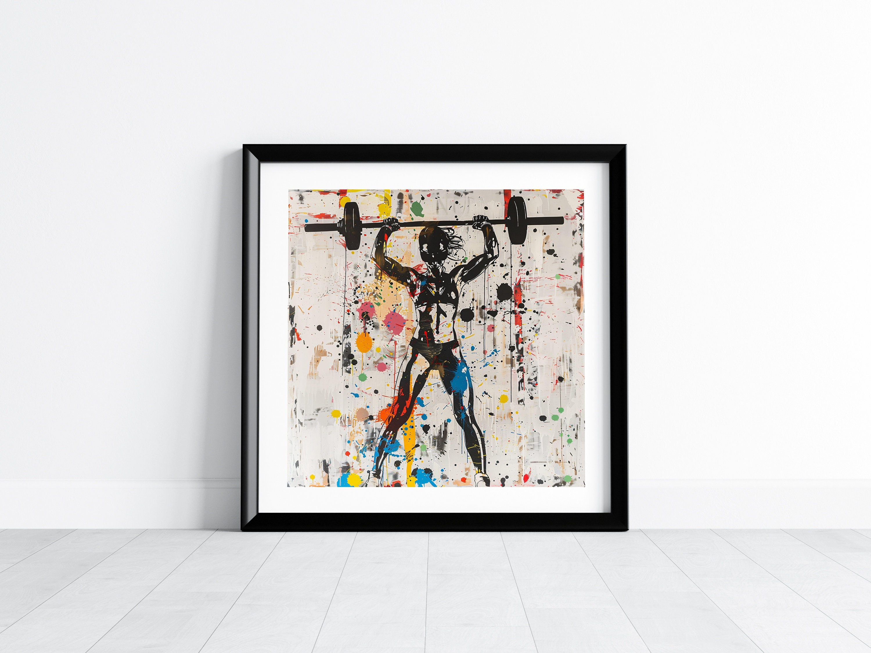 Woman Weight Lifter Gym Poster, Women Sport Wall Art, Printable Digital ...