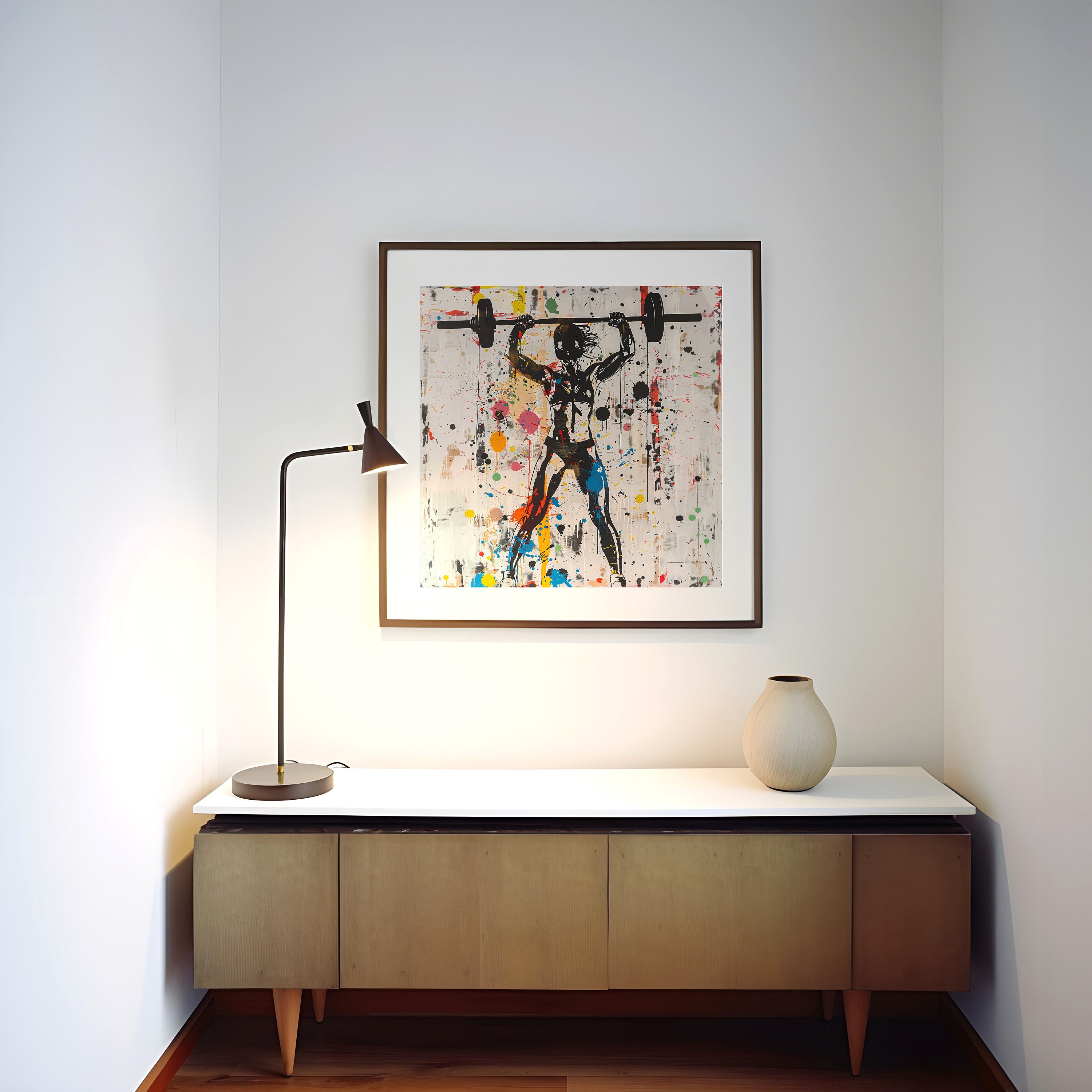 Woman Weight Lifter Gym Poster, Women Sport Wall Art, Printable Digital ...