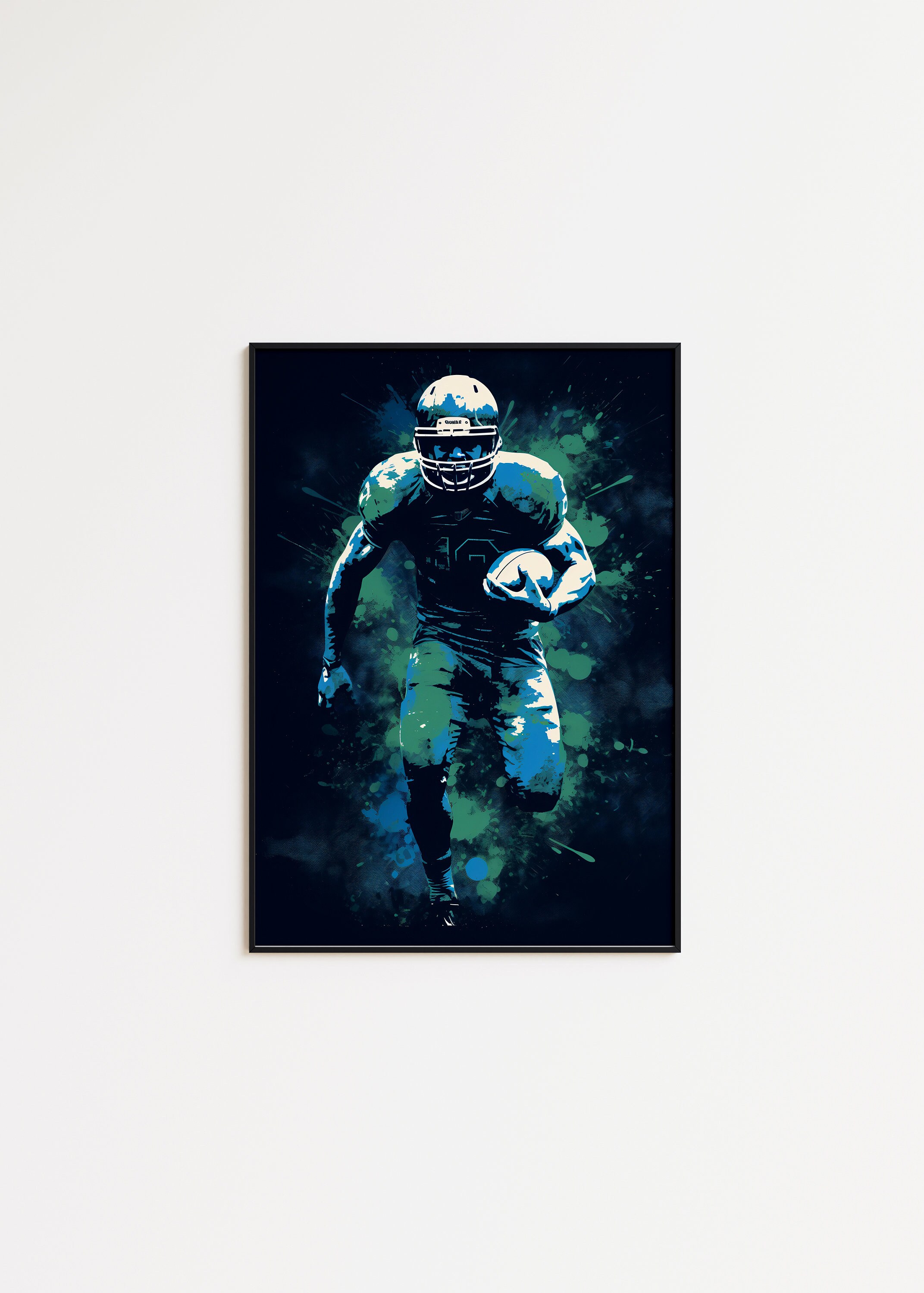 Football Player Posters, 3 Prints, American Football Wall Art, NFL ...
