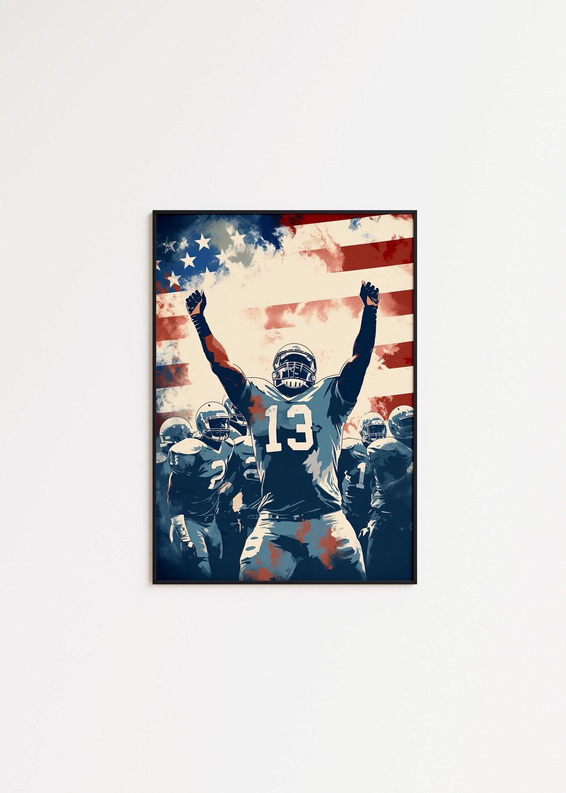 Football Player Posters, 3 Prints, American Football Wall Art, NFL ...
