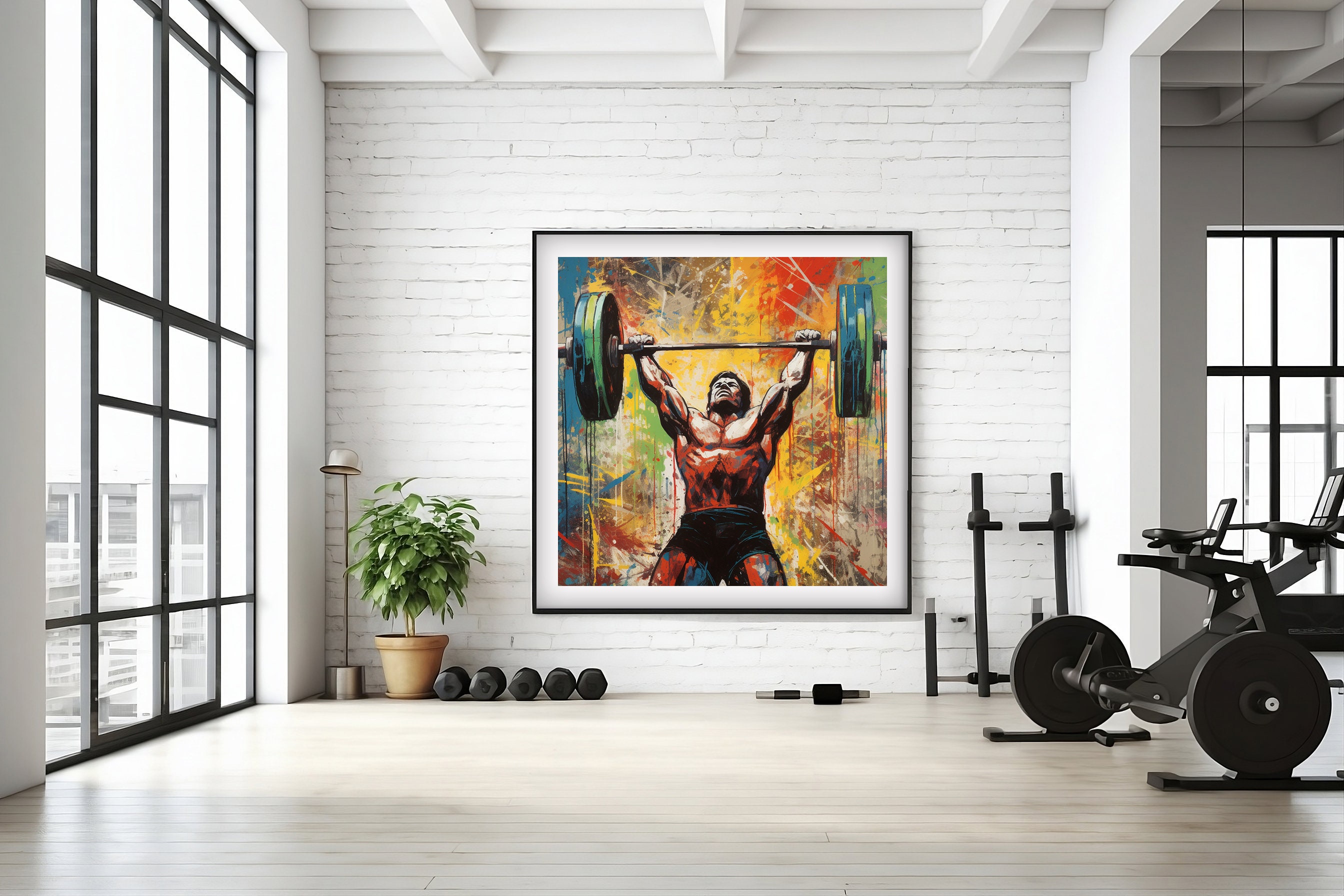 Weight Lifter Poster, Sports Wall Art, Printable Digital Download ...
