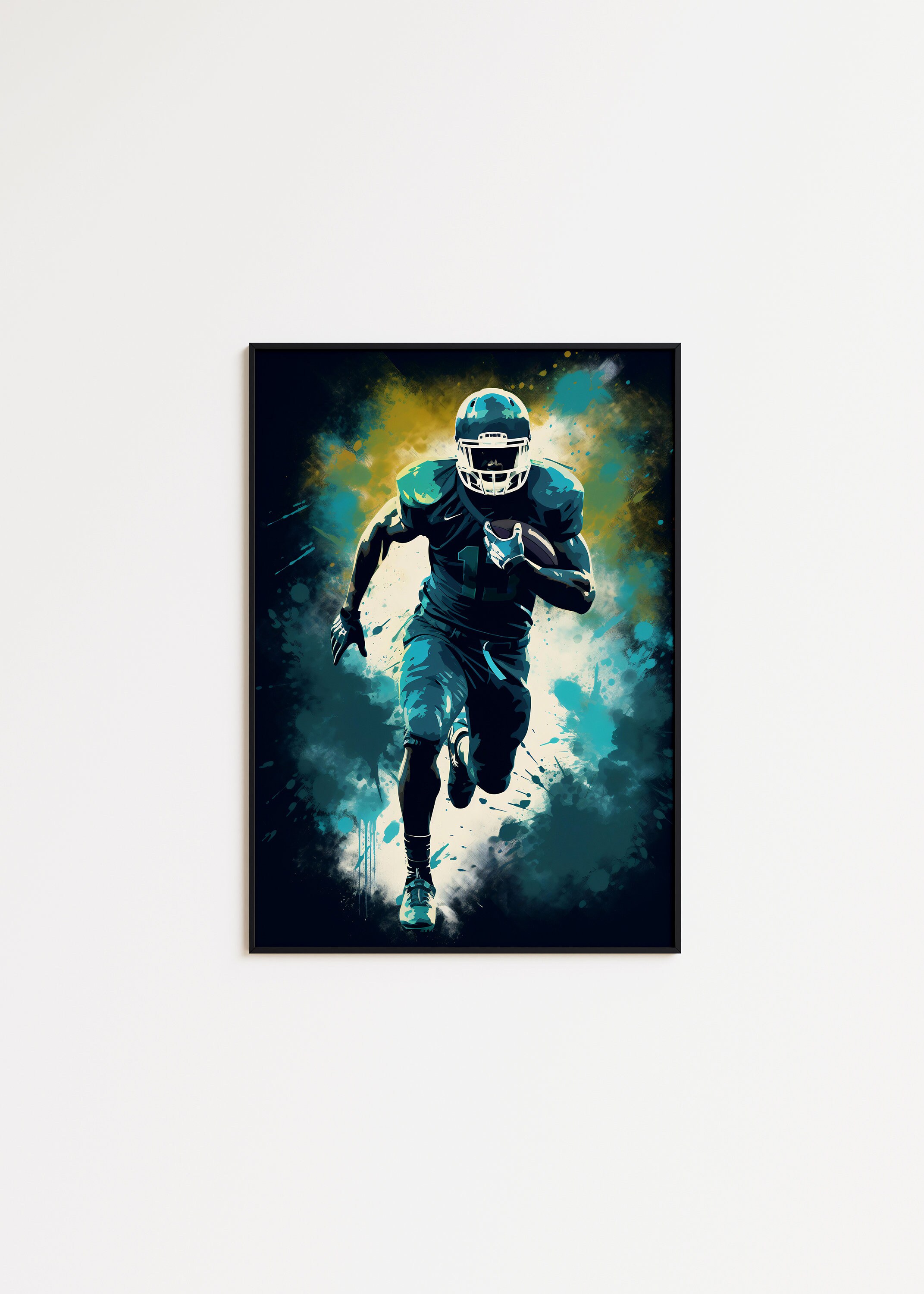Football Player Posters, 3 Prints, American Football Wall Art, NFL ...
