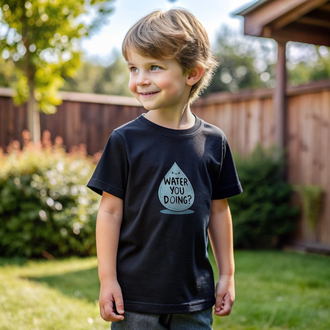 Kids T-shirt - Water You Doing - Cute Funny Meme Tshirt, Youth Tee ...