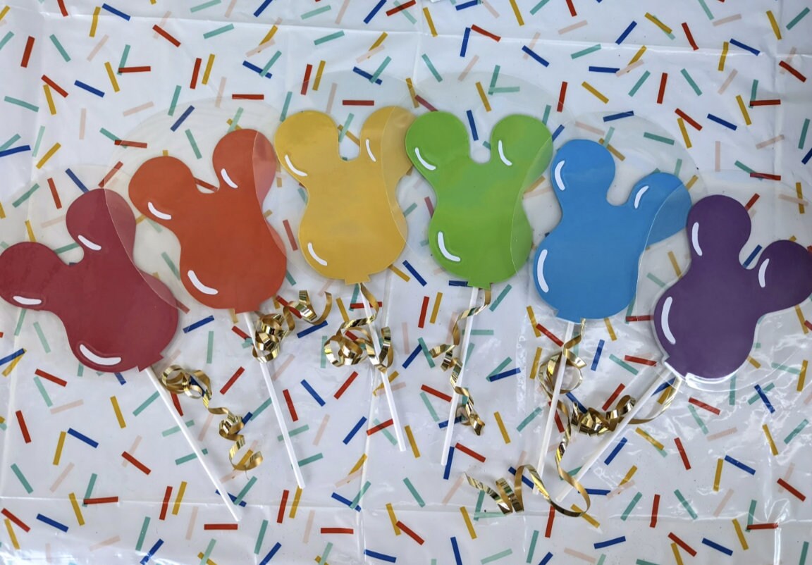 Disney Mickey Balloon Cake Topper/banner - Etsy