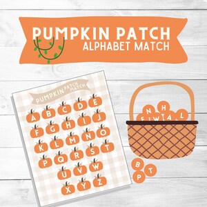 Pumpkin Patch Alphabet Match Alphabet Recognition Game - Etsy