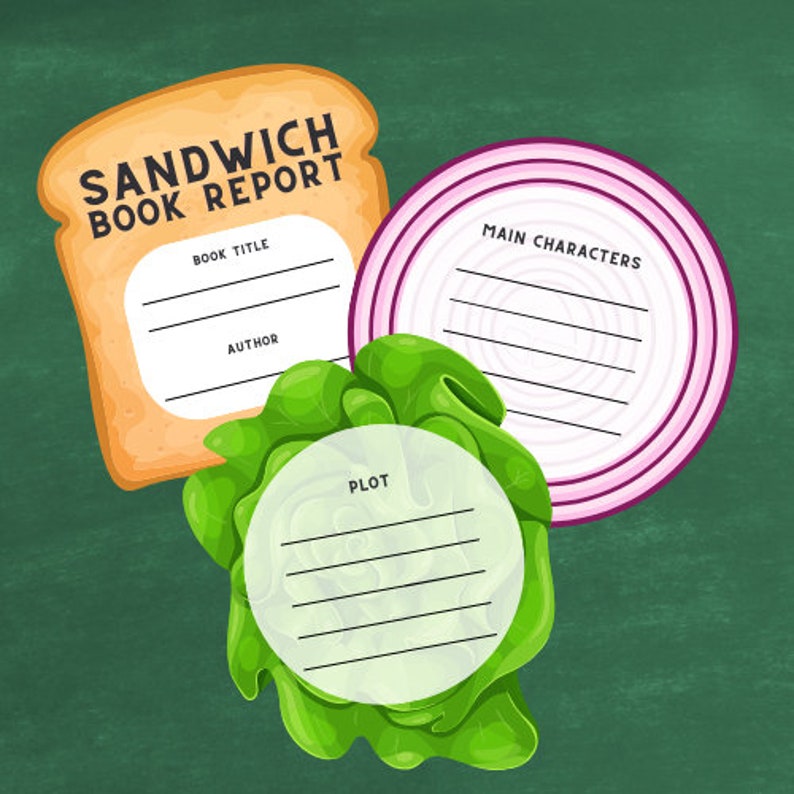 Sandwich Book Report - Etsy