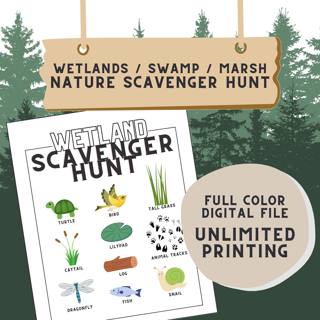 Wetland / Marsh / Swamp Nature Scavenger Hunt - Etsy UK
