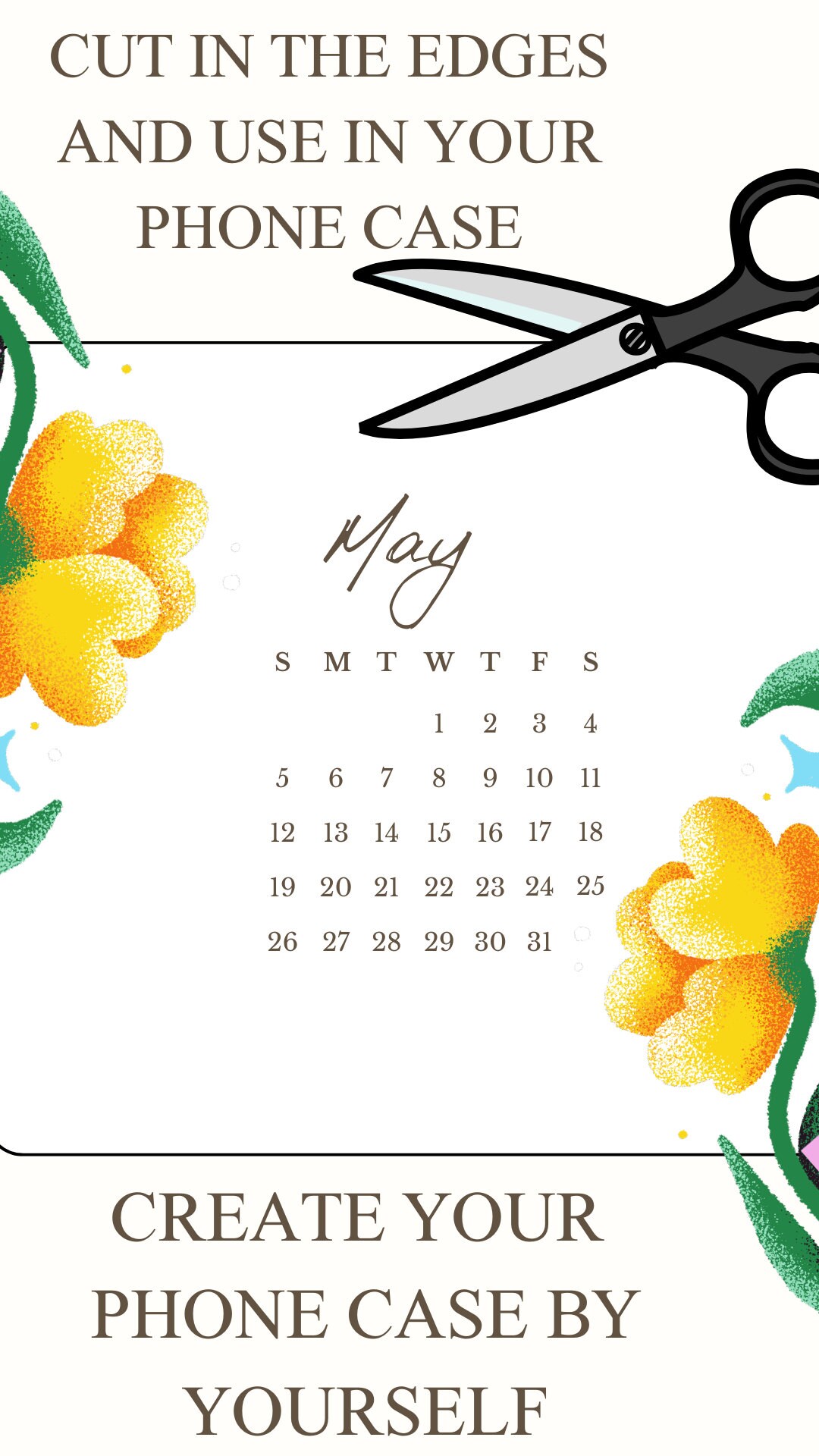 Printable 2024 Calendar for Phone Case - Etsy