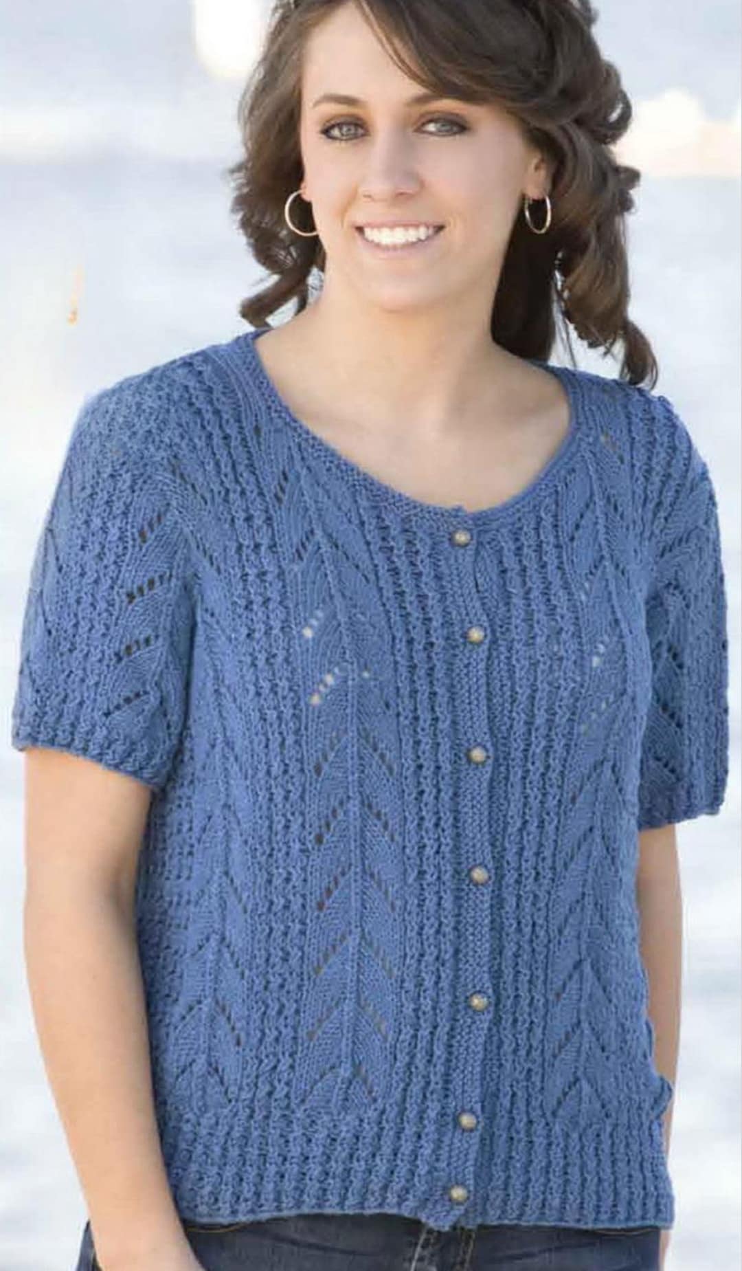 Lacy Ladies Cardigan Knitting Pattern Instructions Knitting Pattern ...