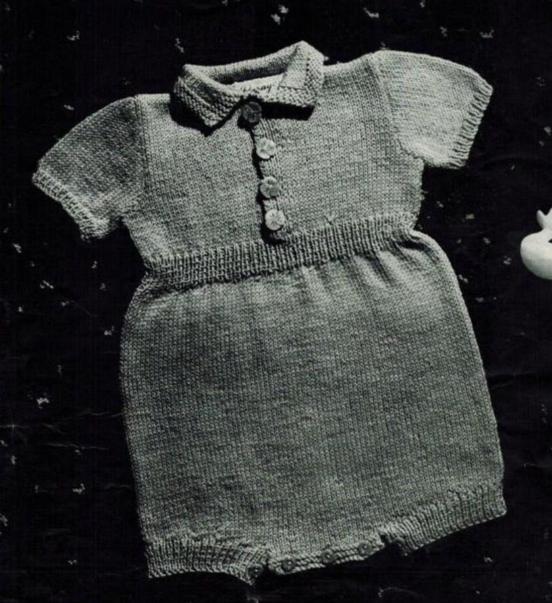 Baby Knitting Pattern - Almost Free Pattern Baby Babies Playsuit ...