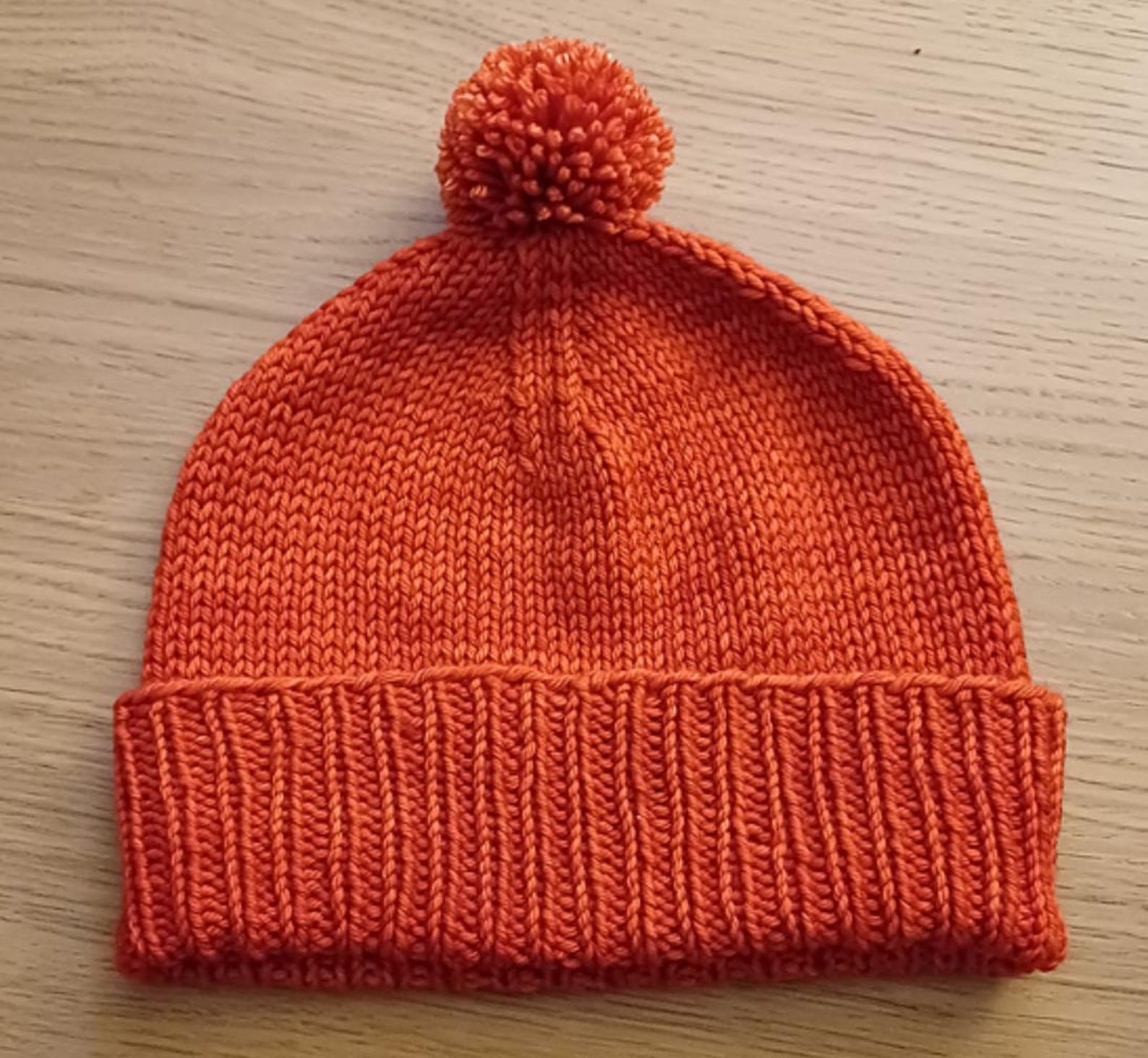 Easy Knitting Hat Pattern Classic Pom Pom Beanie Hat Pattern Beginner ...