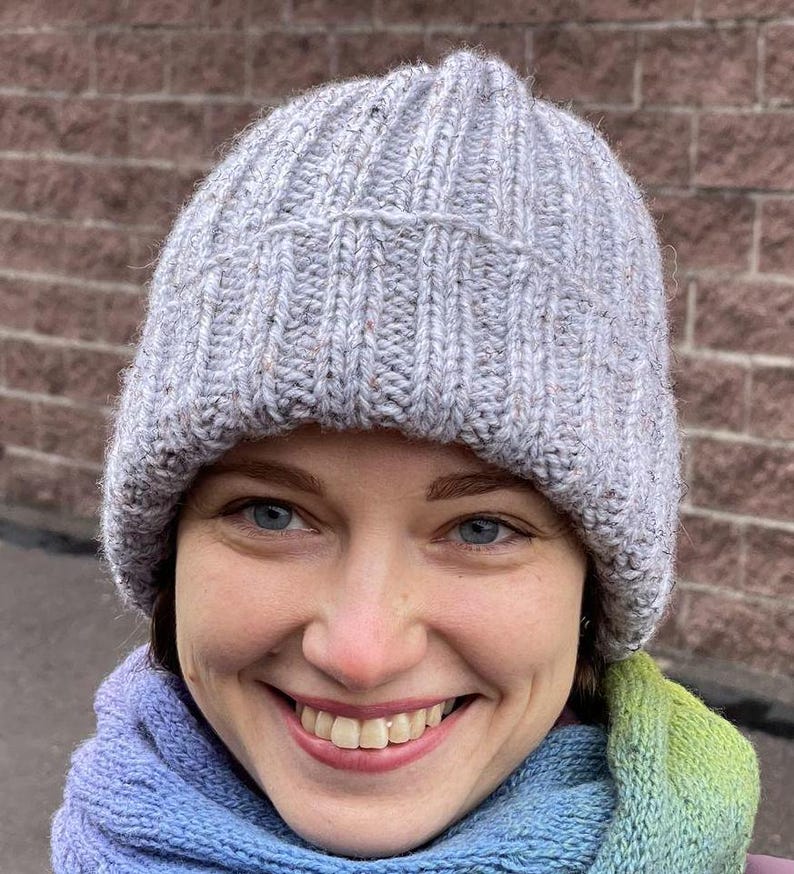 Nearly FREE Basic Ribbed Beanie Hat Pattern Beginner-friendly for Him ...